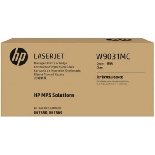 HP W9031MC Cyan Managed Original LaserJet Toner Cartridge